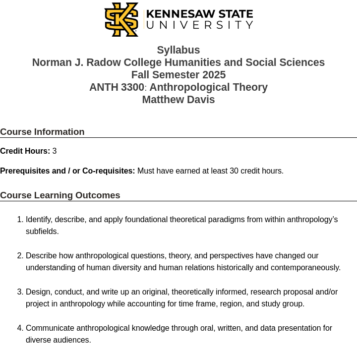 Simple Syllabus